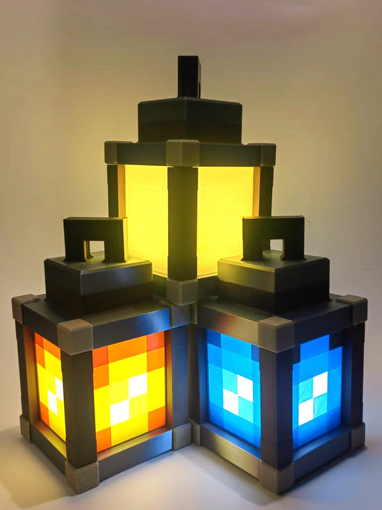 Minecraft Lantern Pixelated Night Light Lantern Chargeable & Bigger ...